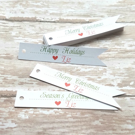 Merry Christmas Tag Happy Holidays Tag Season's - Etsy