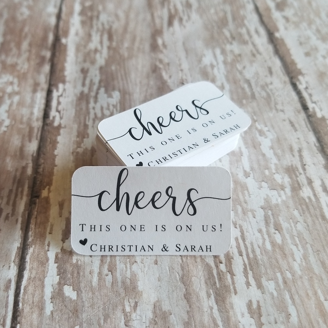 Drink Ticket, Good for One Drink, Wedding Drink Ticket, Cheers, This ...
