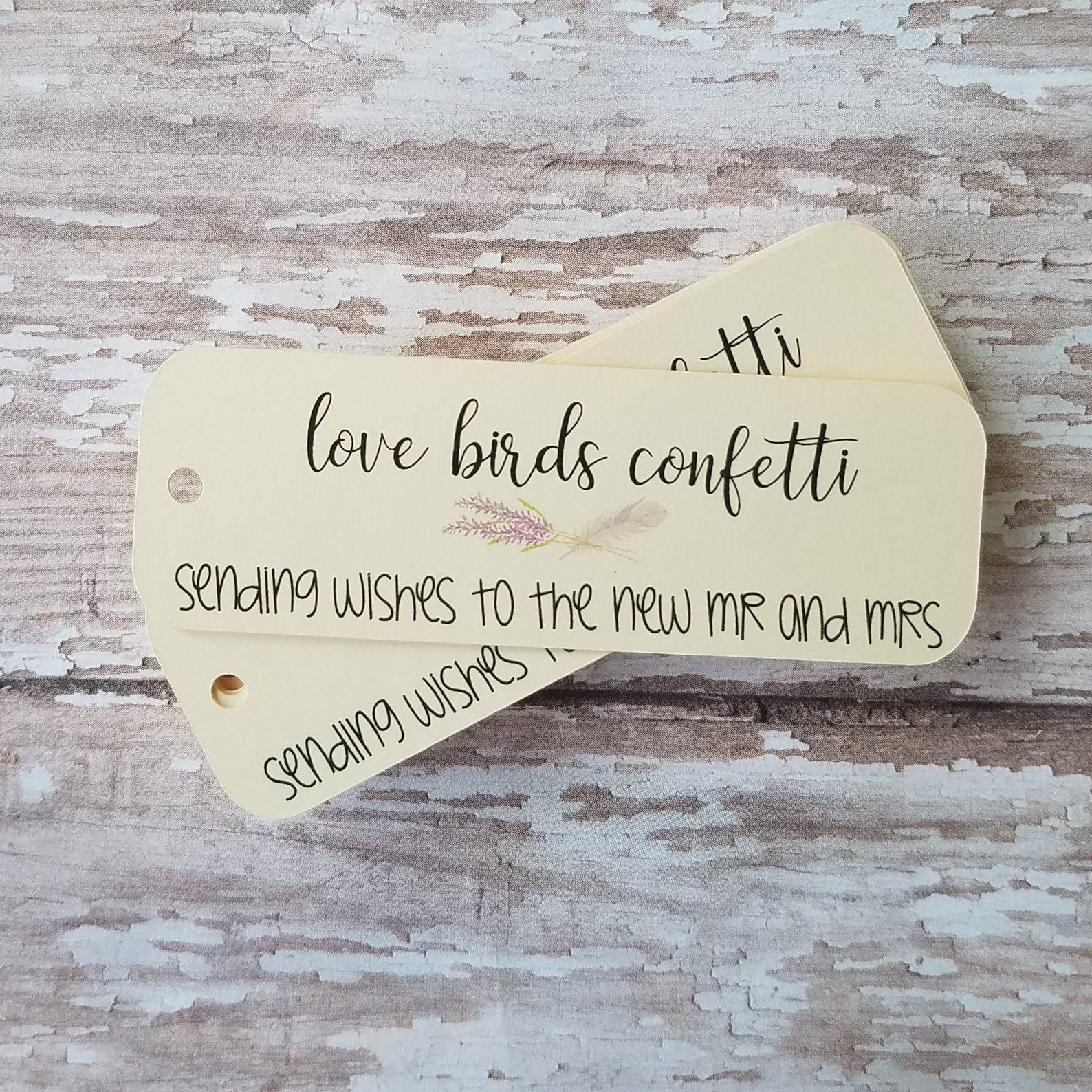 Love Birds Confetti, Bird Seed Tag, Lavender Tag, Bird Seed Send Off ...
