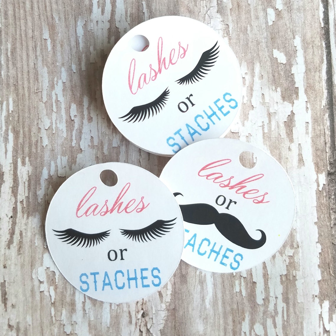 Lashes or Staches Gender Reveal Party Gender Reveal Baby - Etsy