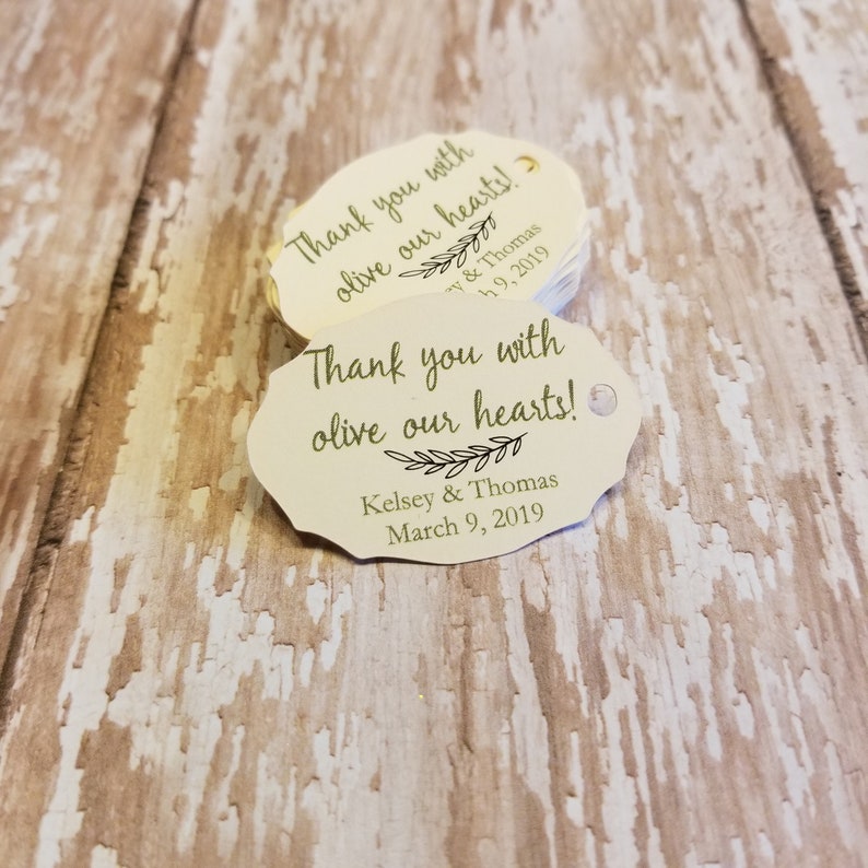 Thank You With Olive Our Hearts, Olive Oil Favor, Olive Branch, Olive ...