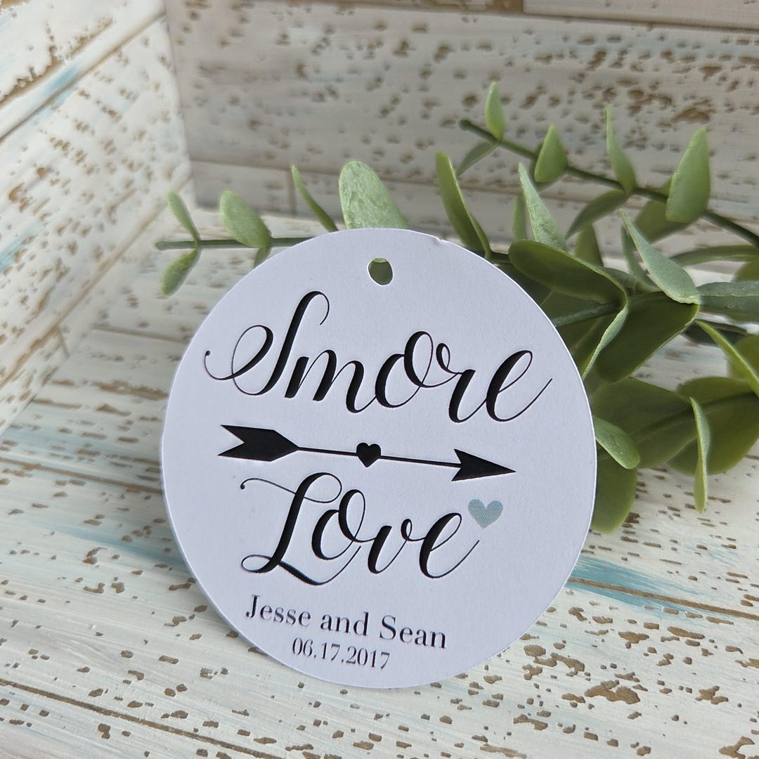 Smore Love Favor Tag, Party Favor Label for Smores Bar, Wedding, Bridal ...