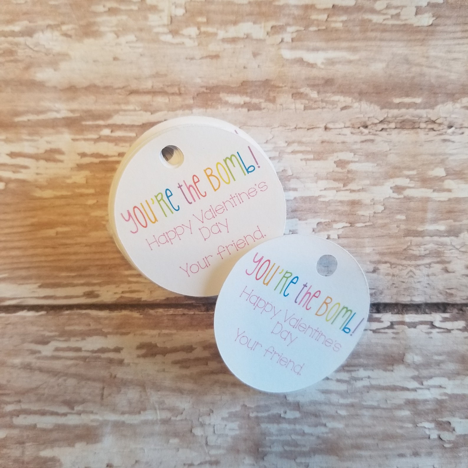 You're the Bomb Bath Bomb Tag Valentine Rainbow Kids - Etsy