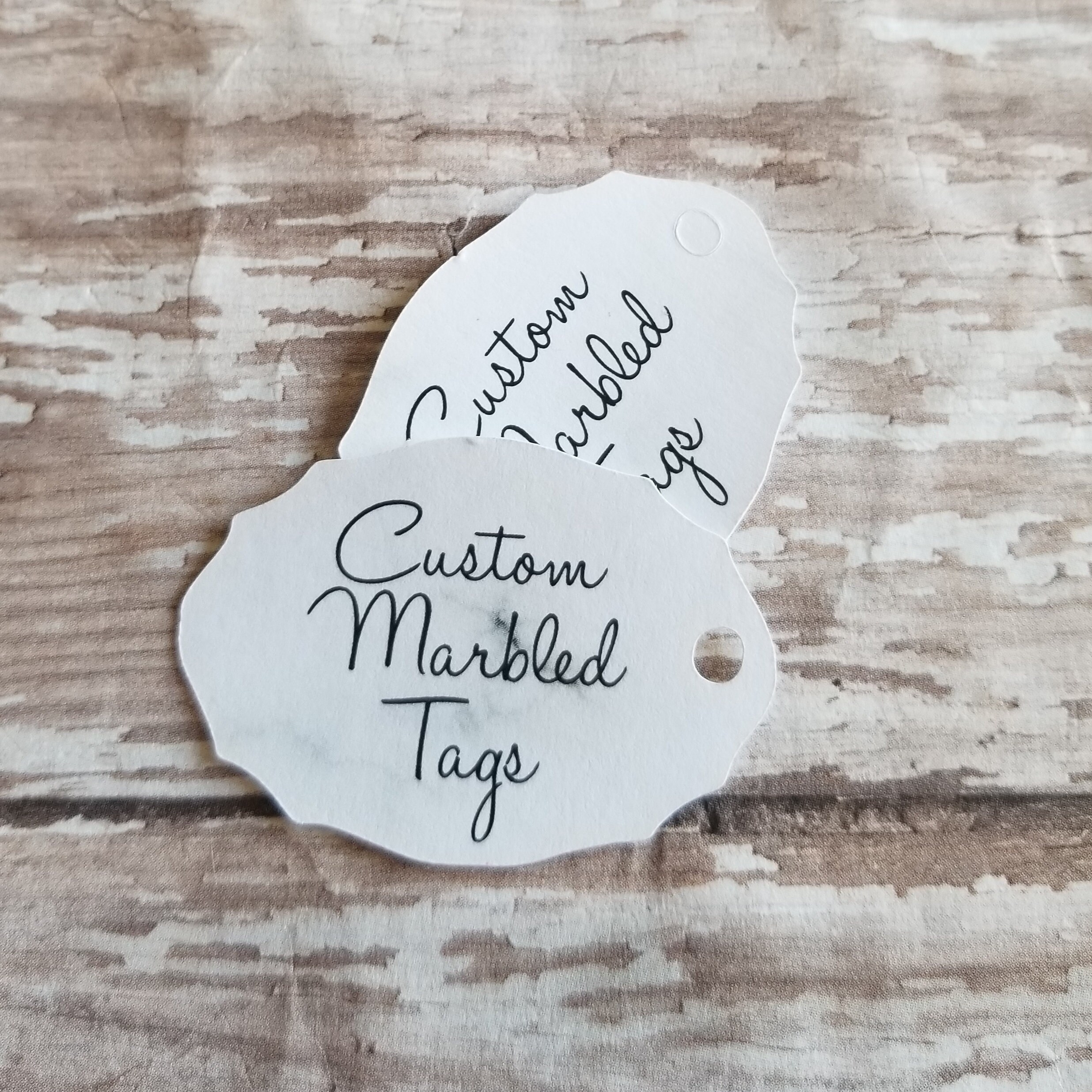 Custom Marbled Mini Tag Ornate Marbled Tag Marble Tag | Etsy