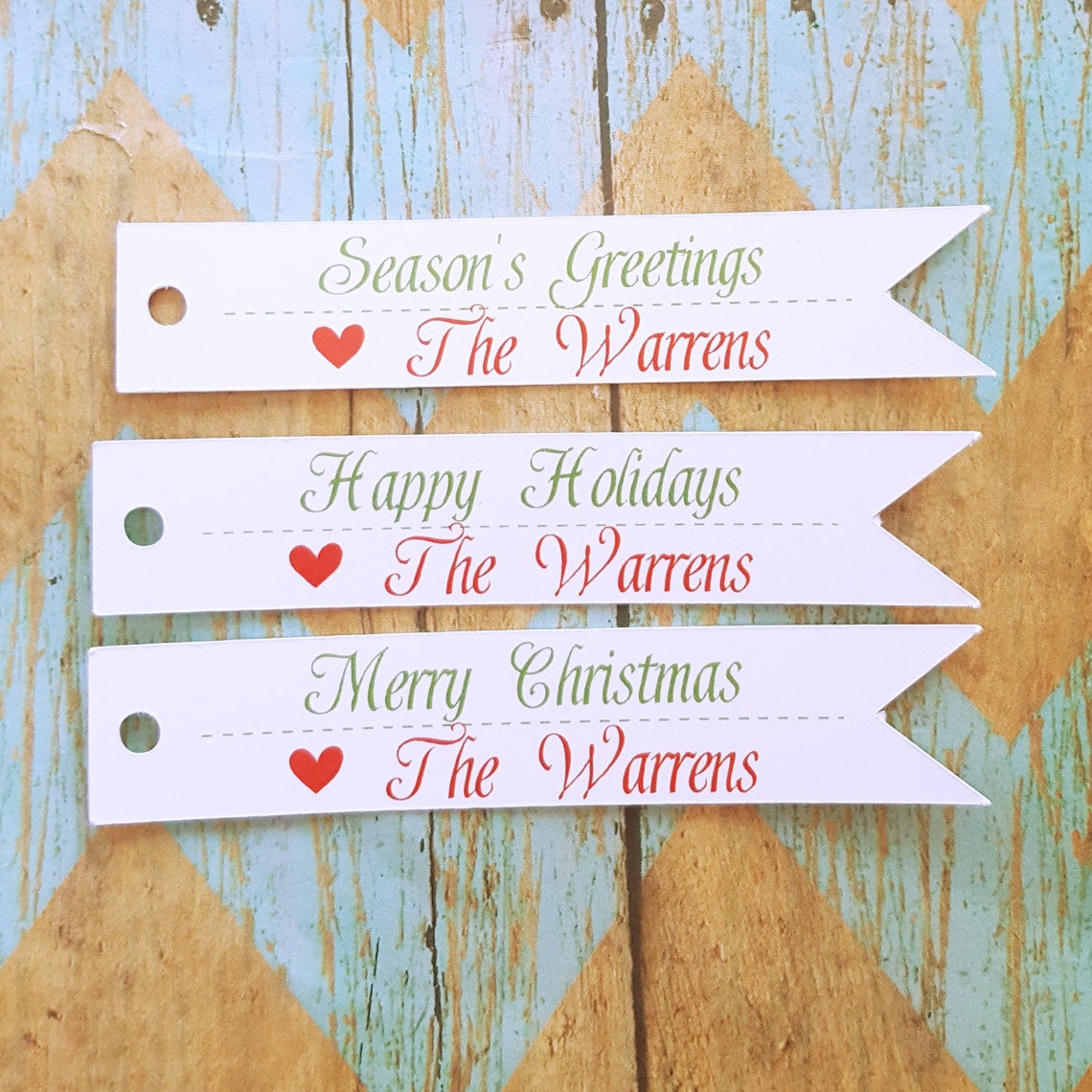 Merry Christmas Tag Happy Holidays Tag Season's - Etsy