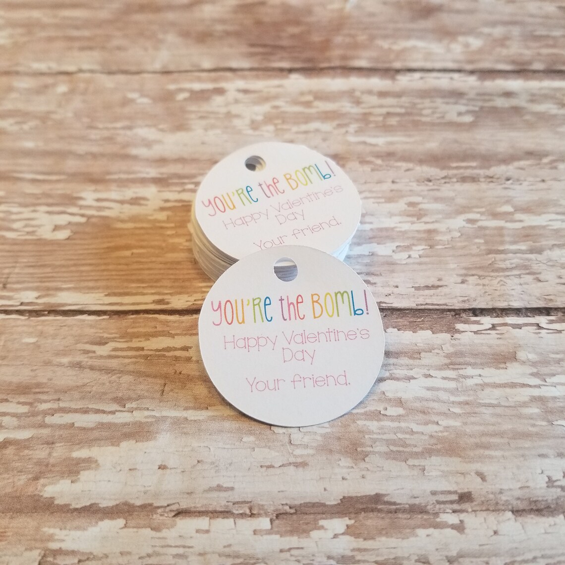 You're the Bomb Bath Bomb Tag Valentine Rainbow Kids - Etsy