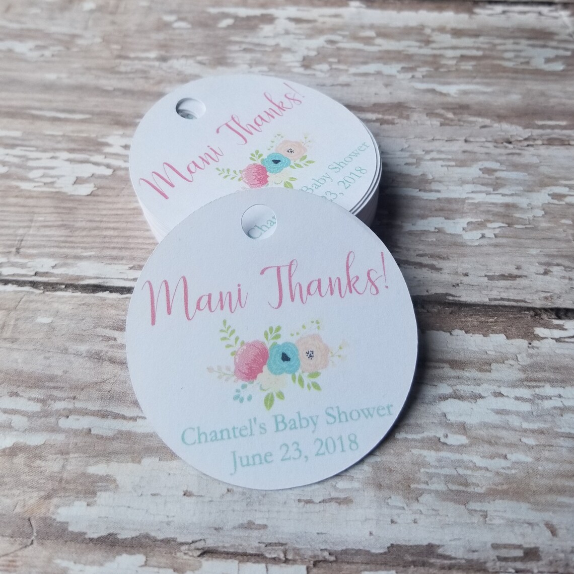 Mani Thanks Nail Polish Tag Bridal Shower Wedding Shower | Etsy