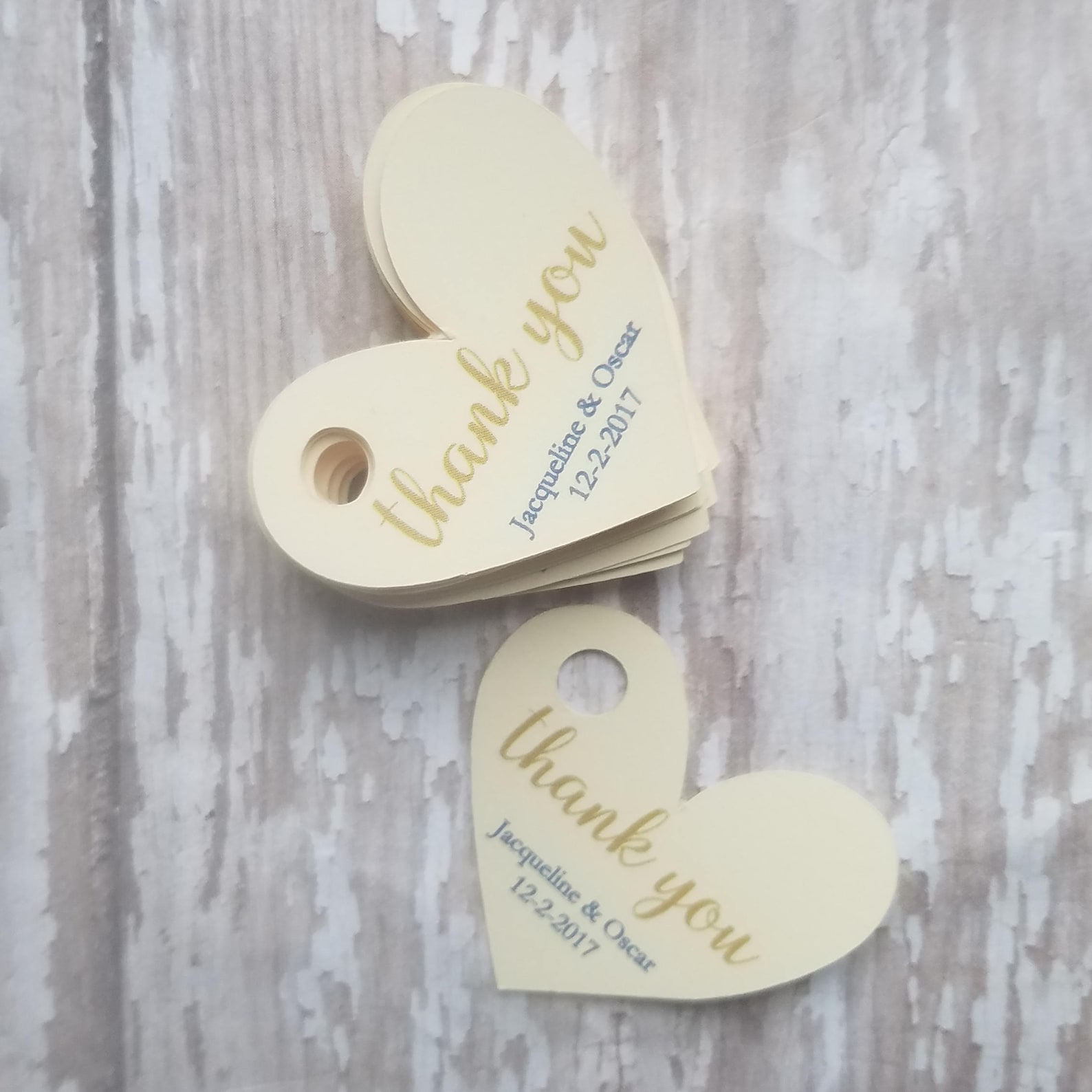 Heart Shaped Tag, Heart Thank You Tag, Thank You Tag, Wedding Tag ...