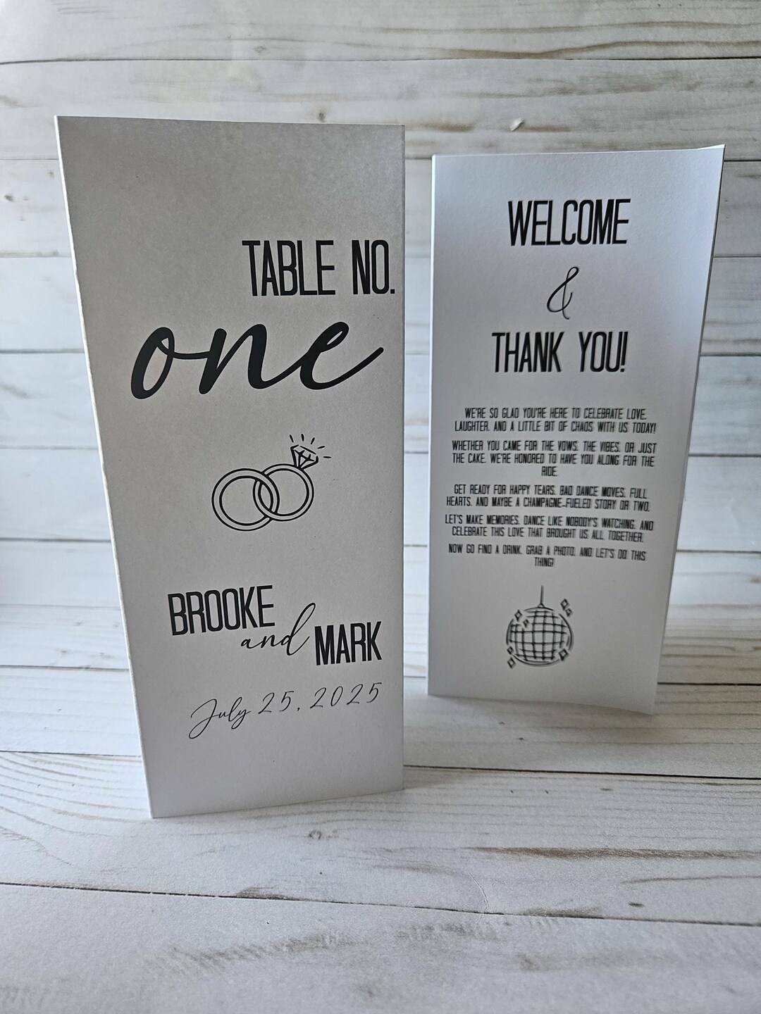 Tri-fold Table Numbers, Wedding Table Numbers, Wedding Menu, Table ...
