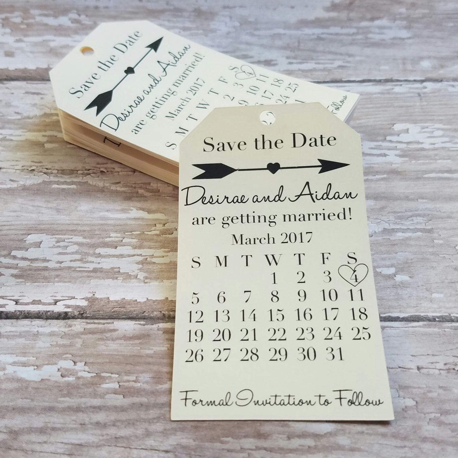 Save the Date Tag Save the Date Notice Wedding Tag Bridal | Etsy