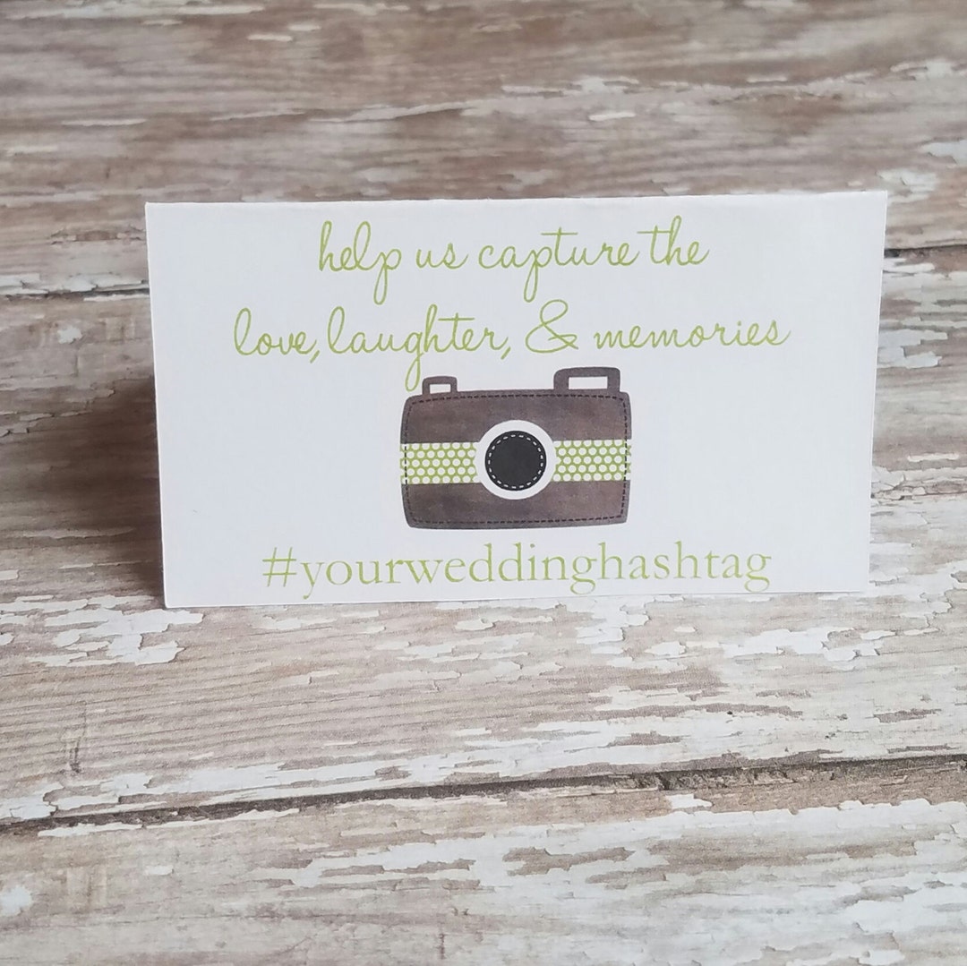 Help Us Capture the Love Tags, Disposable Camera Tags, Table Tent ...