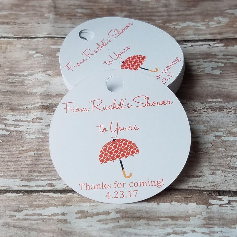 From My Shower to Yours, Baby Shower, Wedding Shower, Tag With Umbrella ...