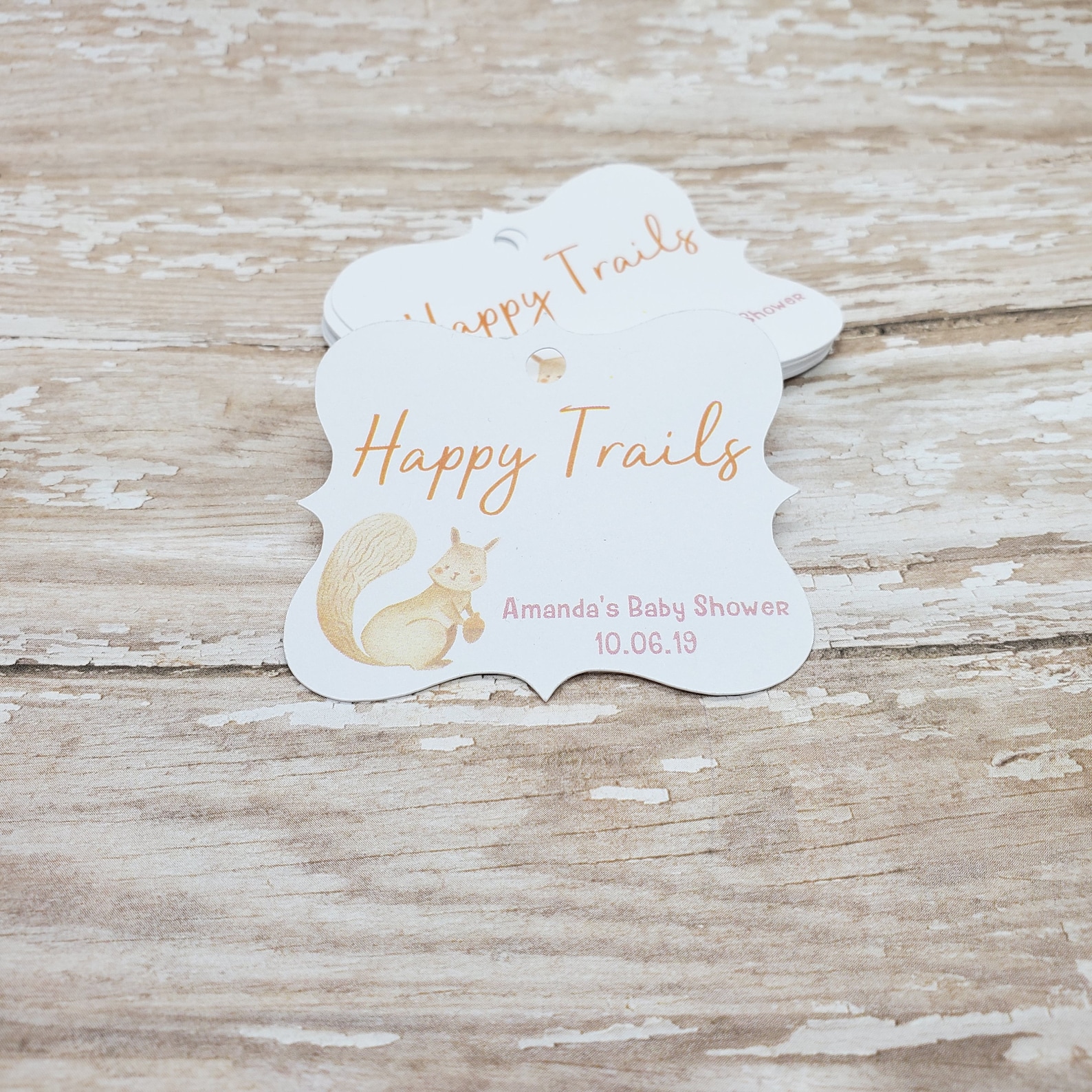 Happy Trails, Trail Mix Favor, Fall Baby Shower, Bridal Shower, Ornate ...
