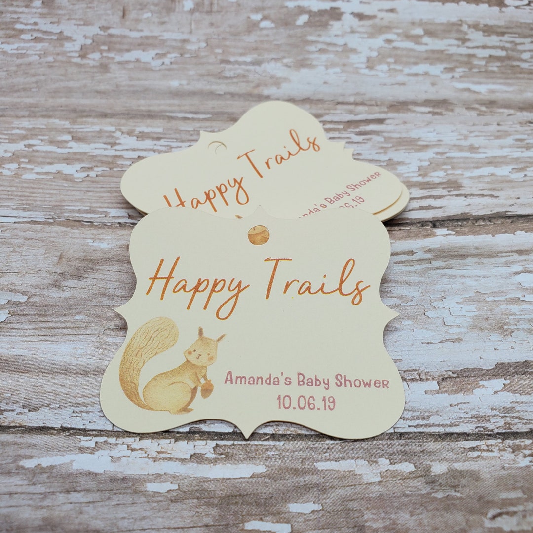 Happy Trails, Trail Mix Favor, Fall Baby Shower, Bridal Shower, Ornate ...