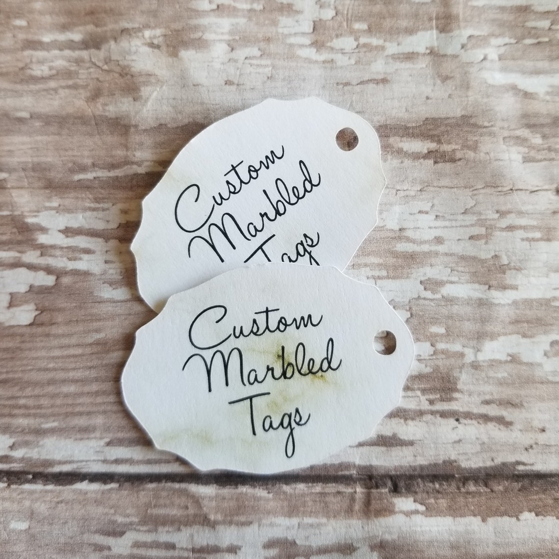 Custom Marbled Mini Tag Ornate Marbled Tag Marble Tag - Etsy