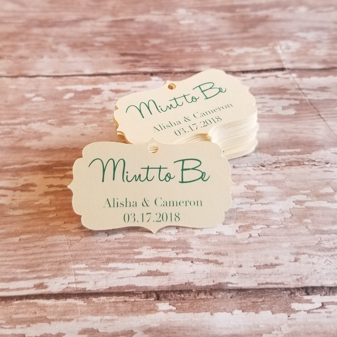Mini Mint to Be Tags, Wedding Tags, Wedding Mints, Wedding Favor ...