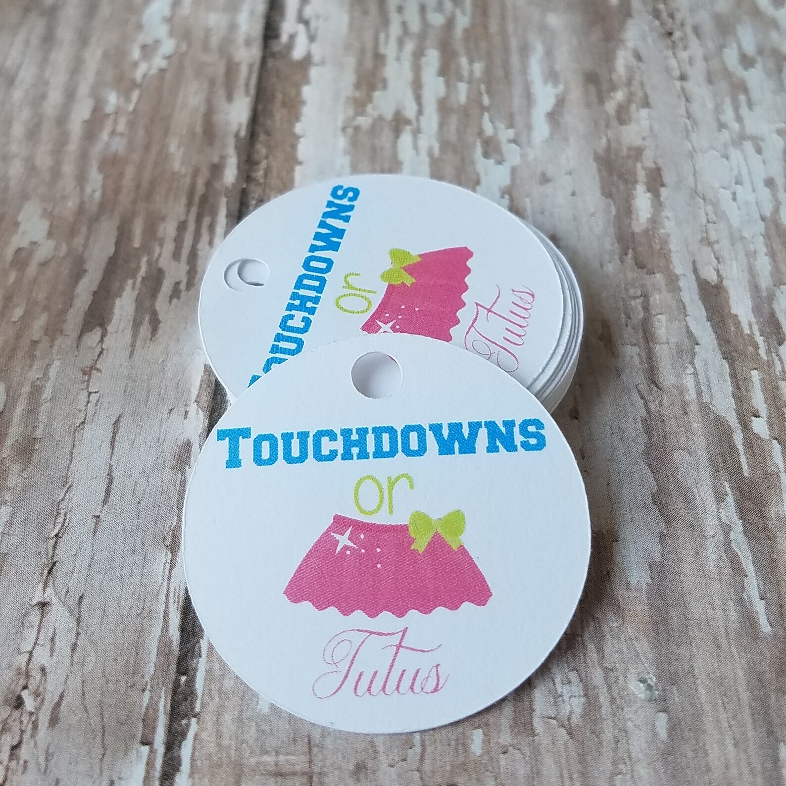 Touchdowns or Tutus, Gender Reveal Favor, Football, Tutus, Gender ...