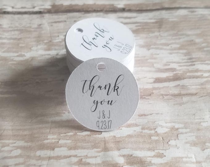 Mini Round Thank You Tags, 1 Inch Round Tag, Wedding Favor, Mini Favor ...