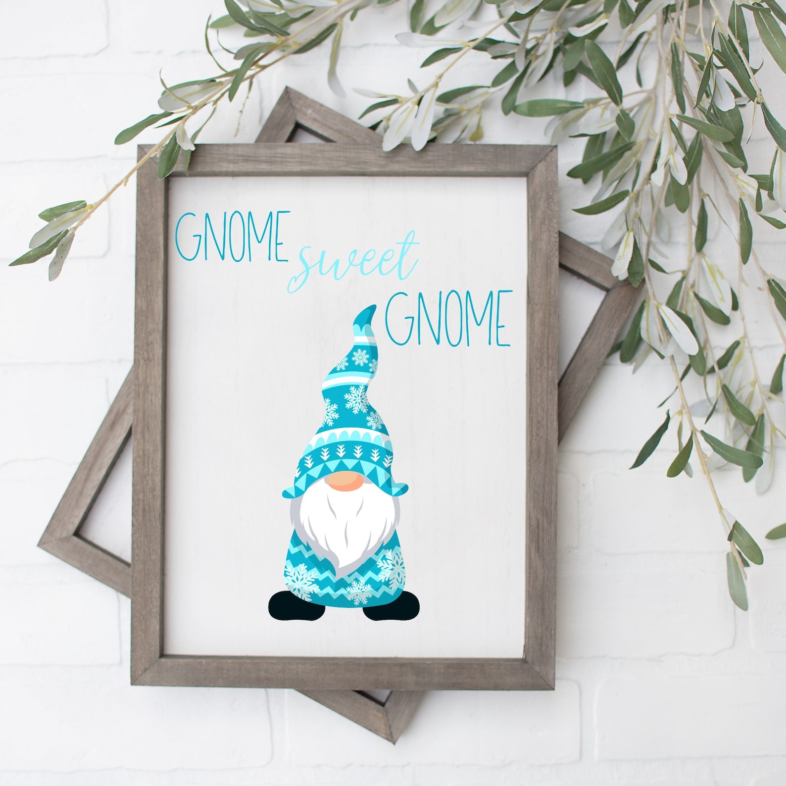 Gnome Sweet Gnome Winter Gnome January Home Print - Etsy