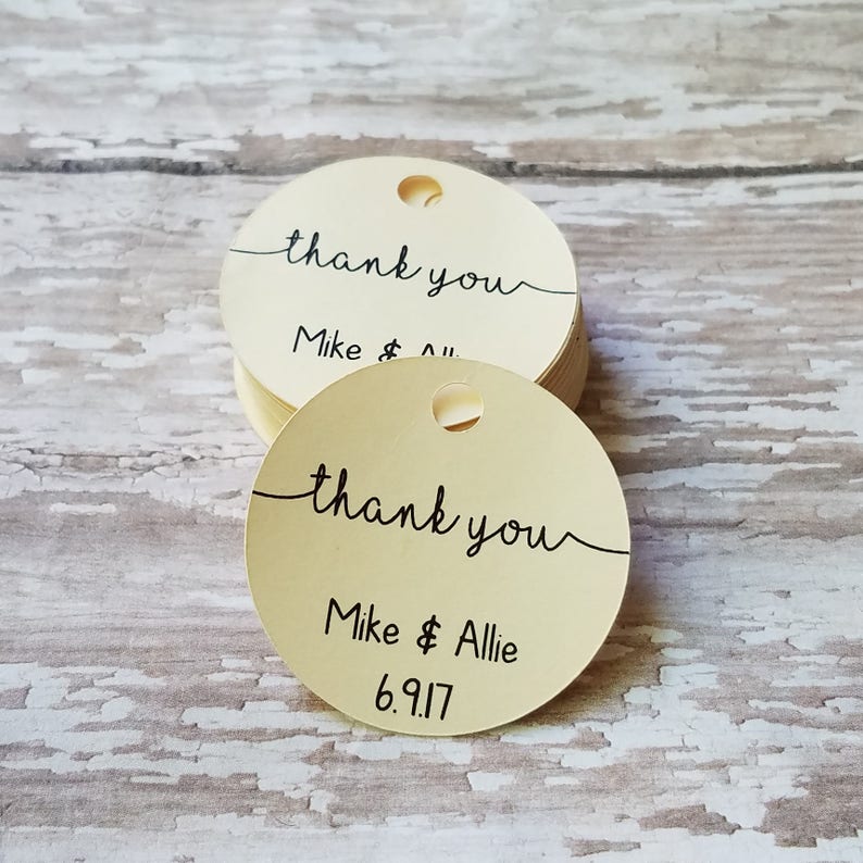 Mini Thank You Tags Wedding Favor Tags Cute Thank You Tags | Etsy