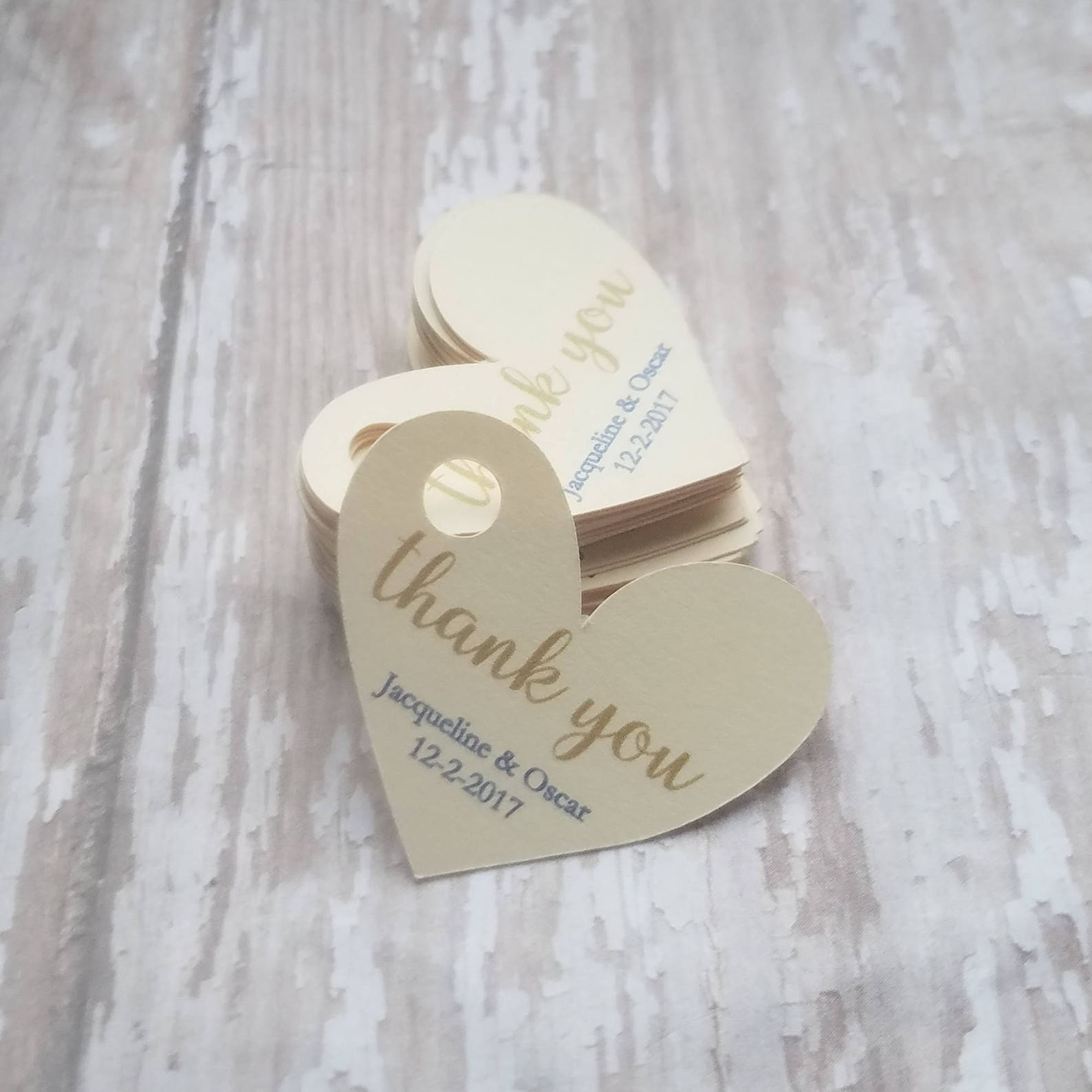 Heart Shaped Tag Heart Thank You Tag Thank You Tag Wedding - Etsy