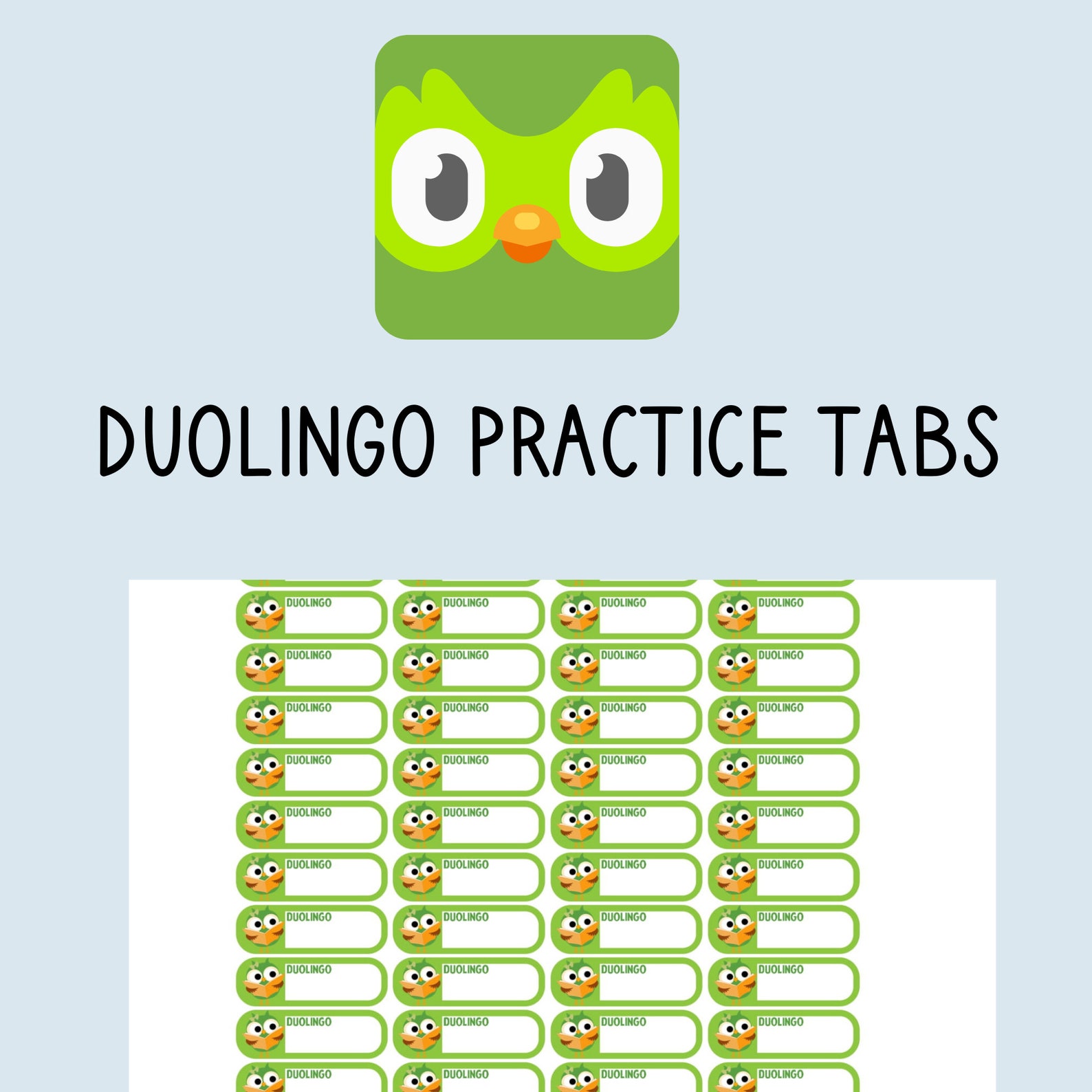 Duolingo Language Practice Tabs for the Erin Condren Life Planner ...