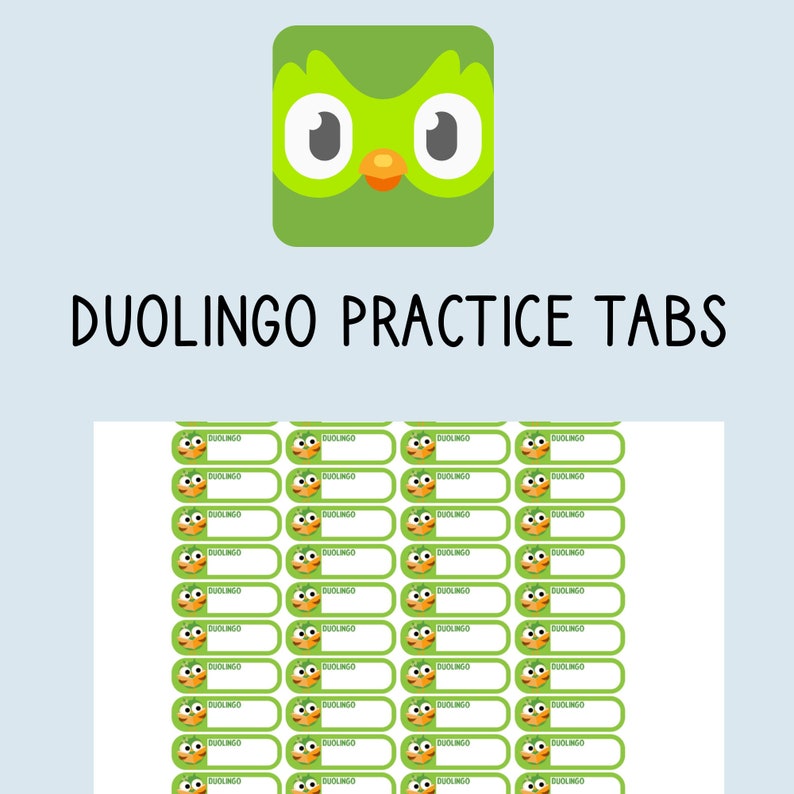 Duolingo Language Practice Tabs for the Erin Condren Life Planner ...