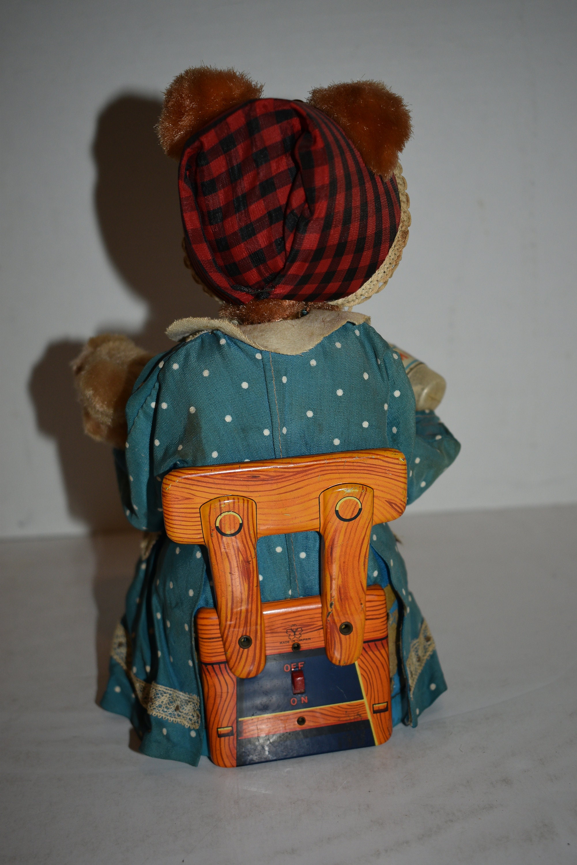Vtg. 1960's Yonezawa Battery Operated Rocking Chair Grandma Bottle ...