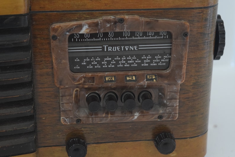 Vtg. Truetone AM Model D914 Table Radio W/catalan Accents - Etsy