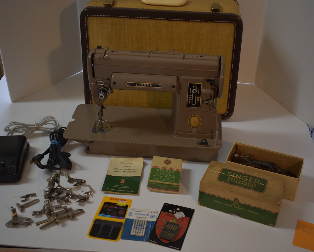 Vintage Singer Model 301A Sewing Machine W/case & Accessories - Etsy