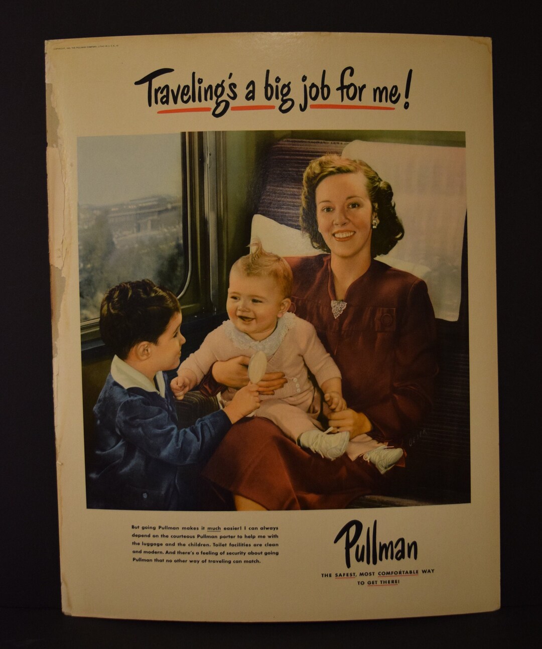 Rare Large 1949 Pullman Railcar Co. Advertisement Poster Board L - Etsy