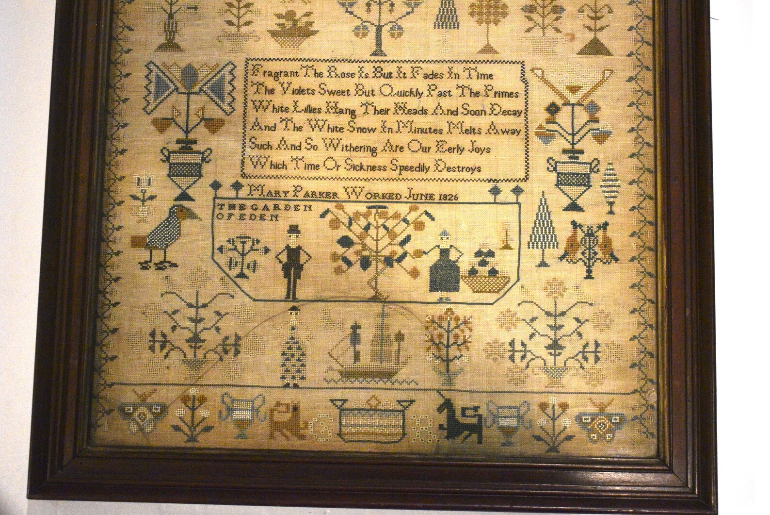 Rare Large Antique June 1826 Needlepoint Sampler Mary Parker - Etsy