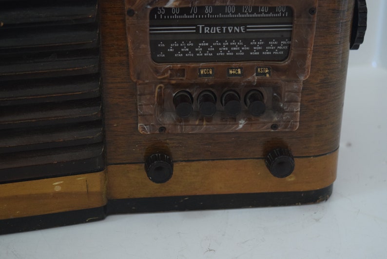 Vtg. Truetone AM Model D914 Table Radio W/catalan Accents - Etsy