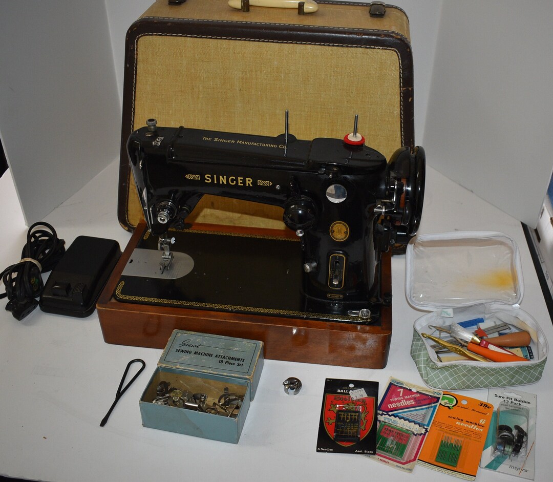 Vintage Singer Model 306K Sewing Machine & Case W/accessories - Etsy