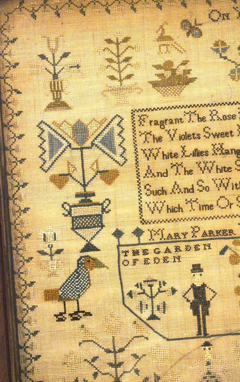 Rare Large Antique June 1826 Needlepoint Sampler Mary Parker - Etsy
