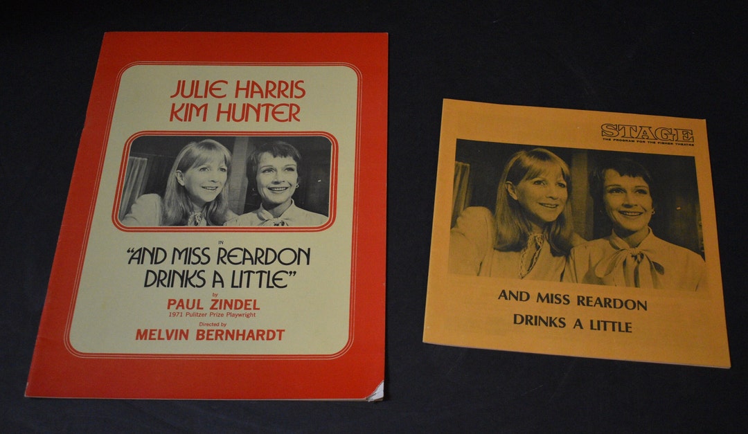 1972 Signed Program/playbill - Fisher Theatre - and Miss Reardon Drinks ...