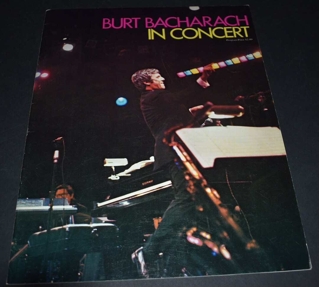 Vtg. 1970 Burt Bacharach in Concert Program - Autographed - Etsy