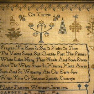 Rare Large Antique June 1826 Needlepoint Sampler Mary Parker - Etsy