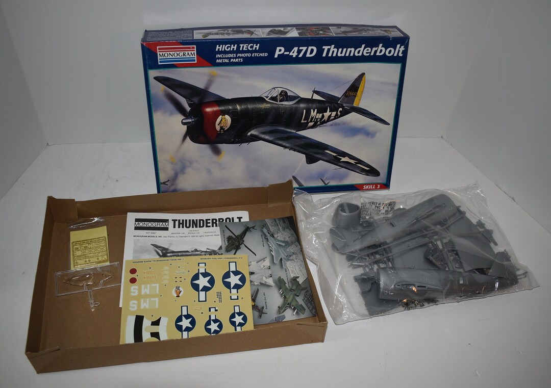 Monogram P-47D Thunderbolt High Tech Model Kit #5487 - MIB - Etsy