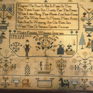 Rare Large Antique June 1826 Needlepoint Sampler Mary Parker - Etsy