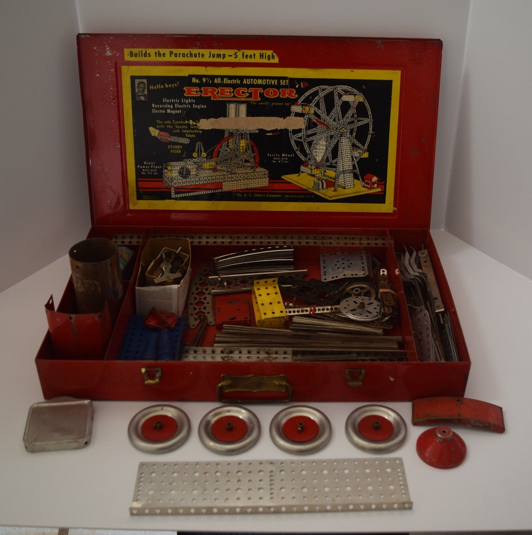 Vintage Gilbert 9 1/2 All Electric Automobile Erector Set - Etsy