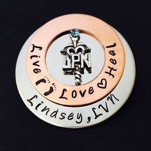Personalized Pin for RN LPN or Caduceus /bsn /nurses / Nursing Student ...