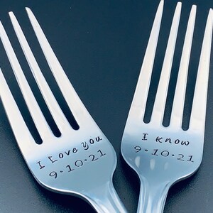 I Love You/i Know Personalized Wedding Forks-personalized Forks ...