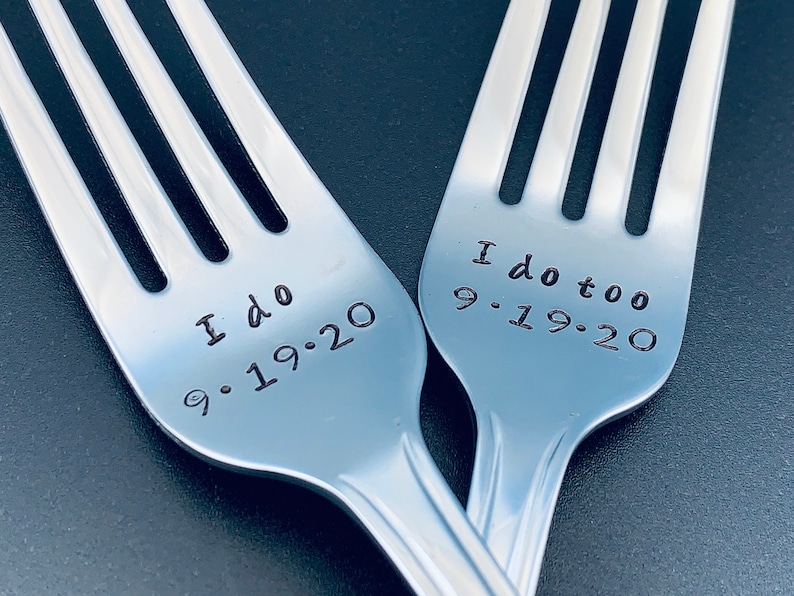 I Do /I Do Too Personalized Wedding Forks-personalized Forks -message ...