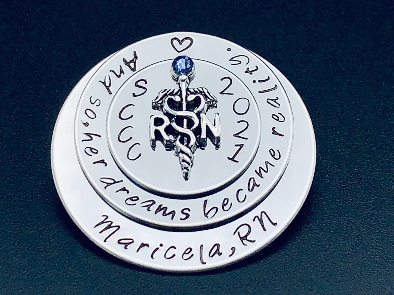 Personalized Pin for RN LPN or Caduceus /bsn /nurses / Nursing - Etsy