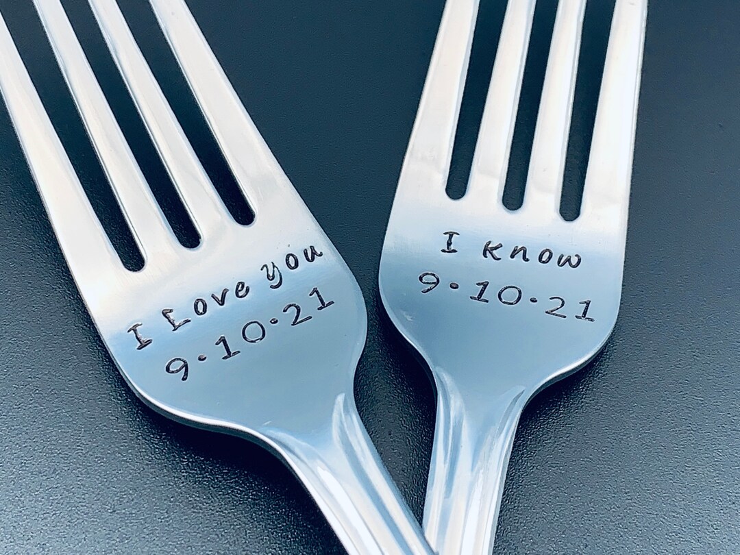 I Love You/i Know Personalized Wedding Forks-personalized Forks ...