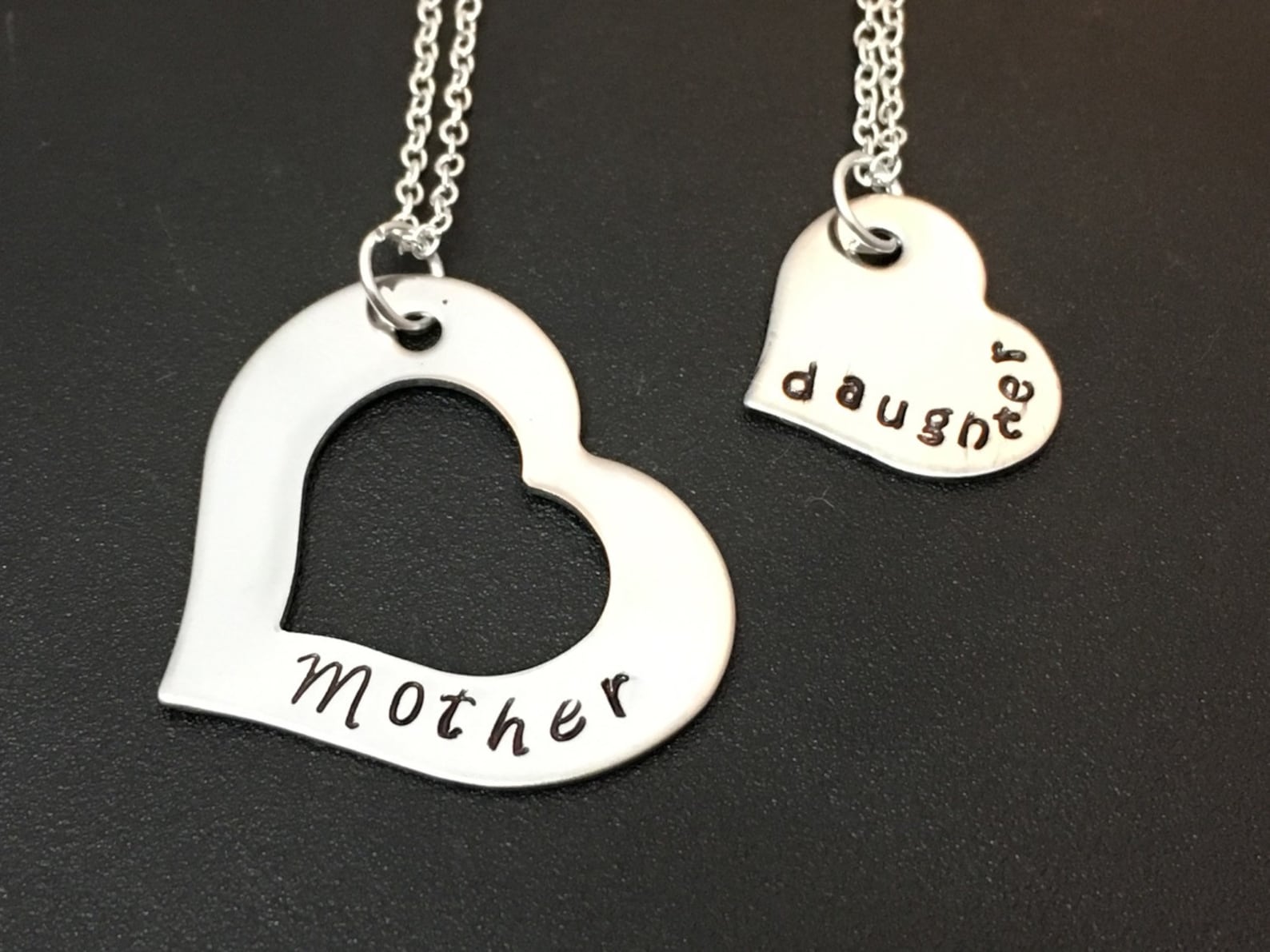 Mother Daughter Necklaces - Mother Daughter Jewelry - Heart Necklaces ...