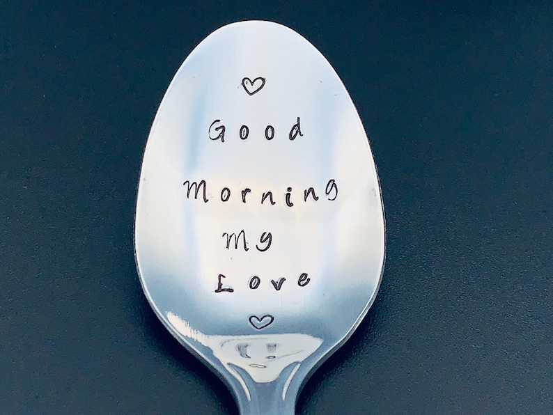 Good Morning Beautiful - Hand Stamped Spoon -personalized Spoon ...