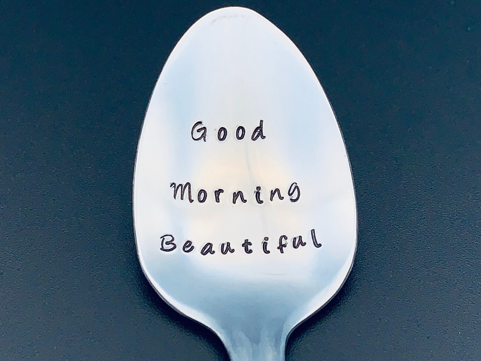 Good Morning Beautiful - Hand Stamped Spoon -personalized Spoon ...