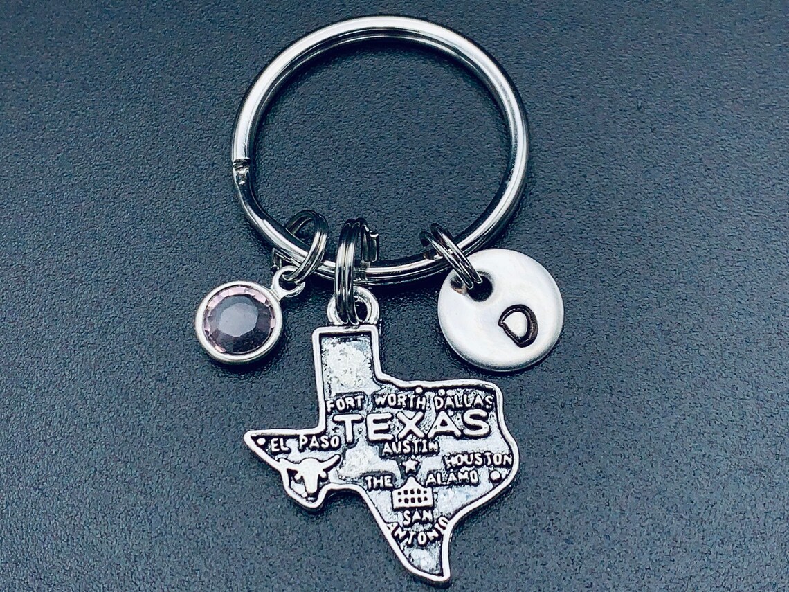 Texas State Keychain Texas Keychain Texas Keyring State | Etsy